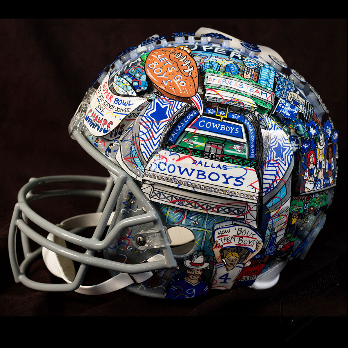 Dallas Cowboys Hand Painted Helmets | Fazzino